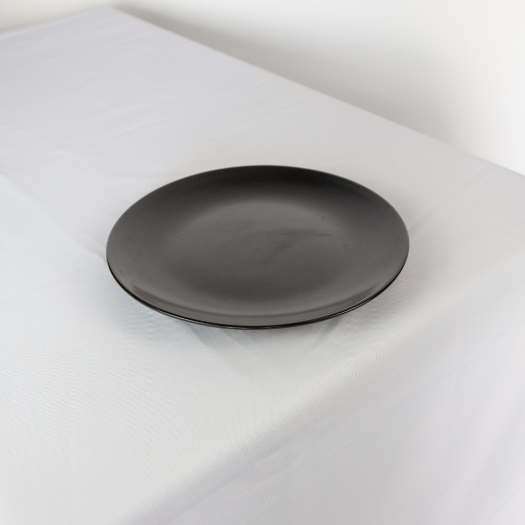 Plate Dinner – Black Matte - Elderberry Event HirePlate Dinner - Black ...