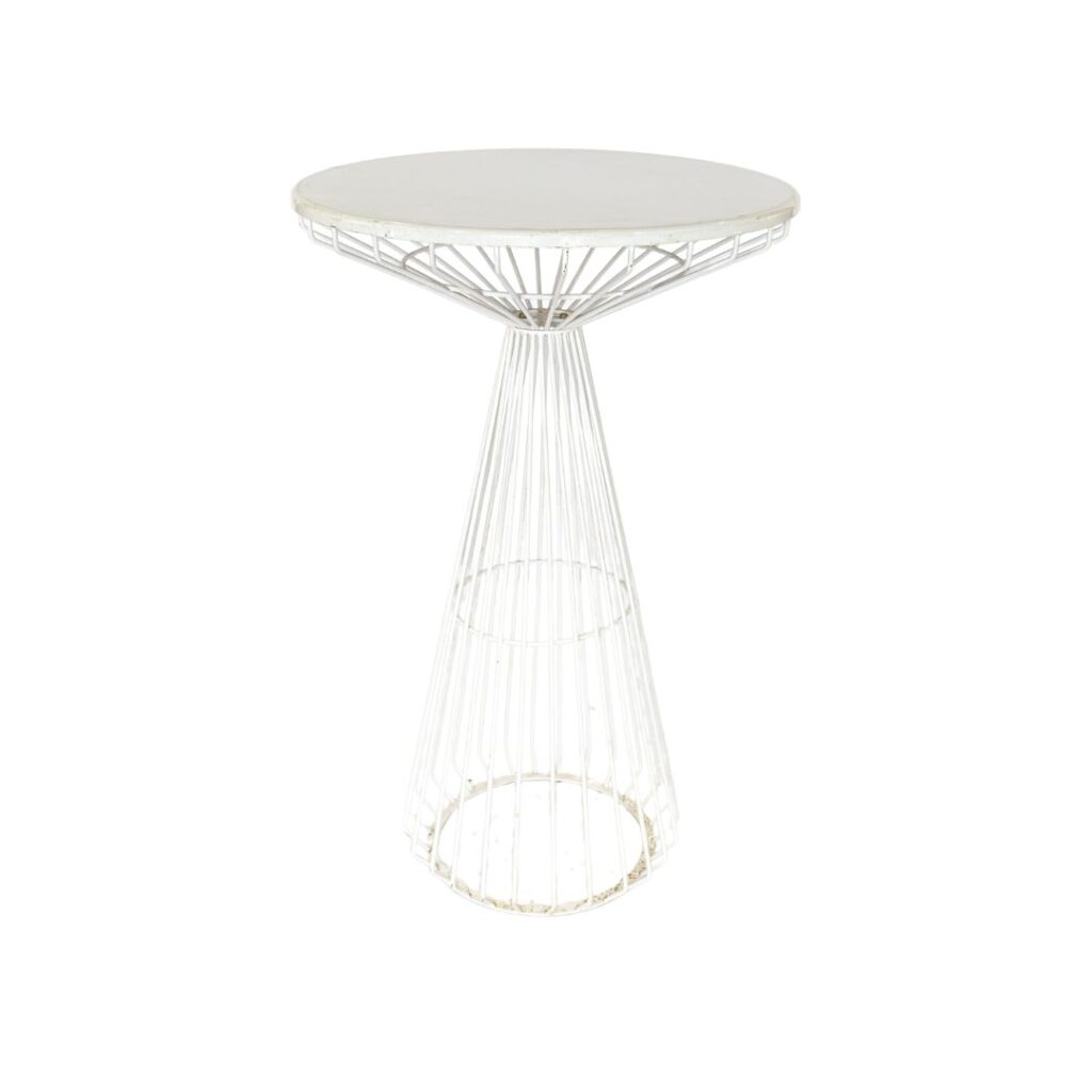 Wire Bar Table – White - Elderberry Event HireWire Bar Table - White ...