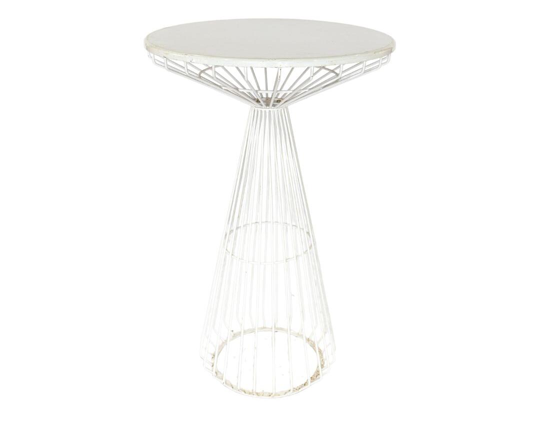 Wire Bar Table – White - Elderberry Event HireWire Bar Table - White ...