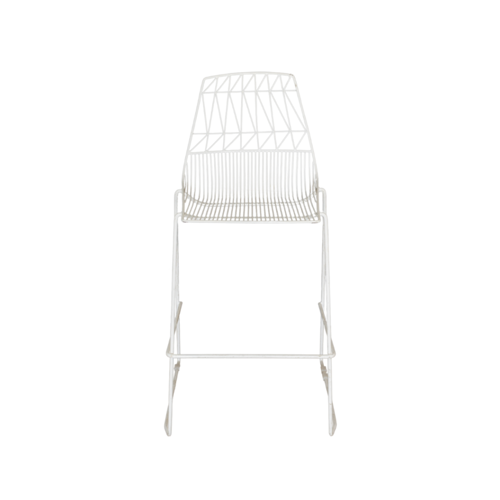 Bertoia Wire Bar Stool – White - Elderberry Event Hire