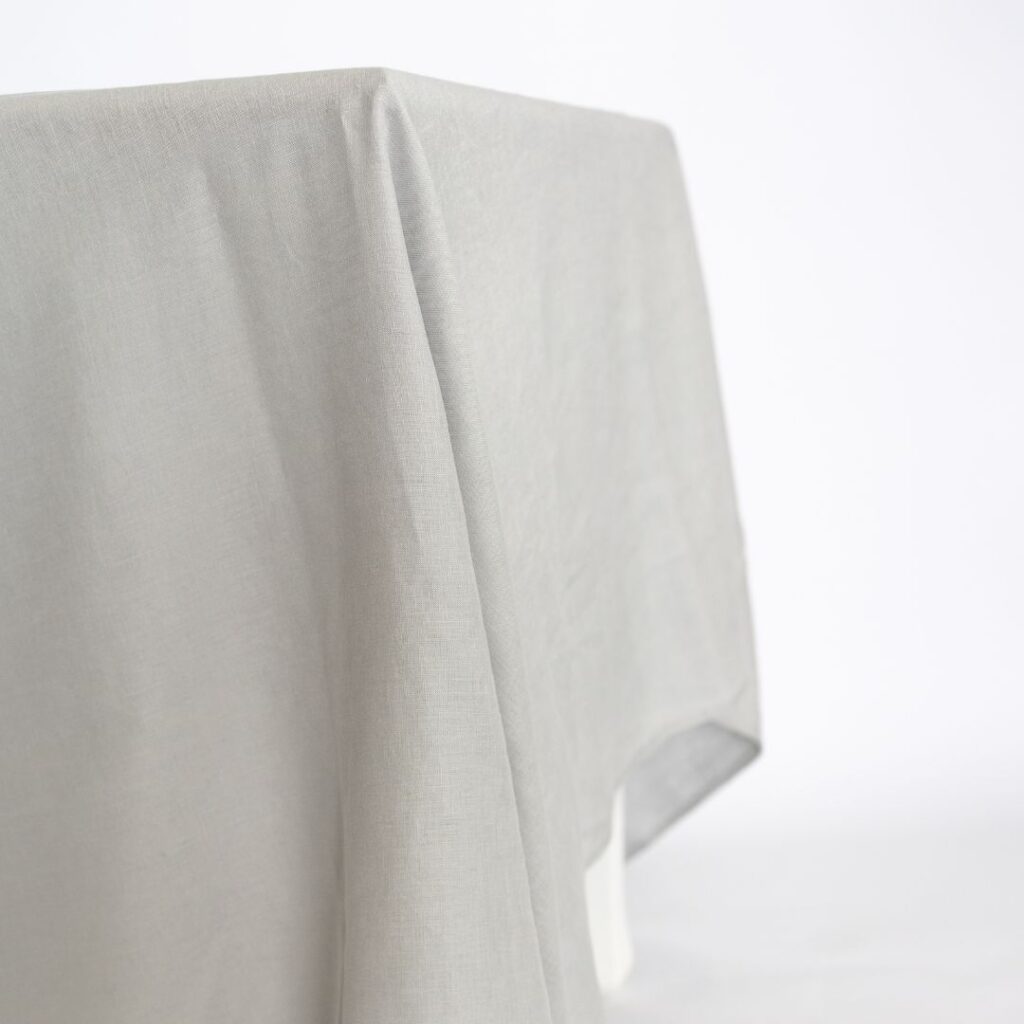 Linen Tablecloth – Soft Grey - Elderberry Event Hire