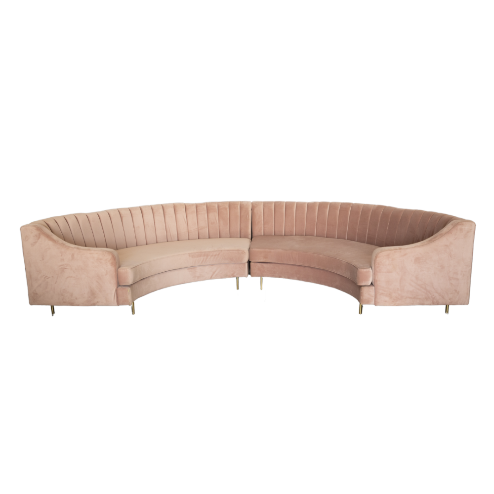 Lola Round Lounge – Blush Pink - Elderberry Event HireLola Round Lounge ...