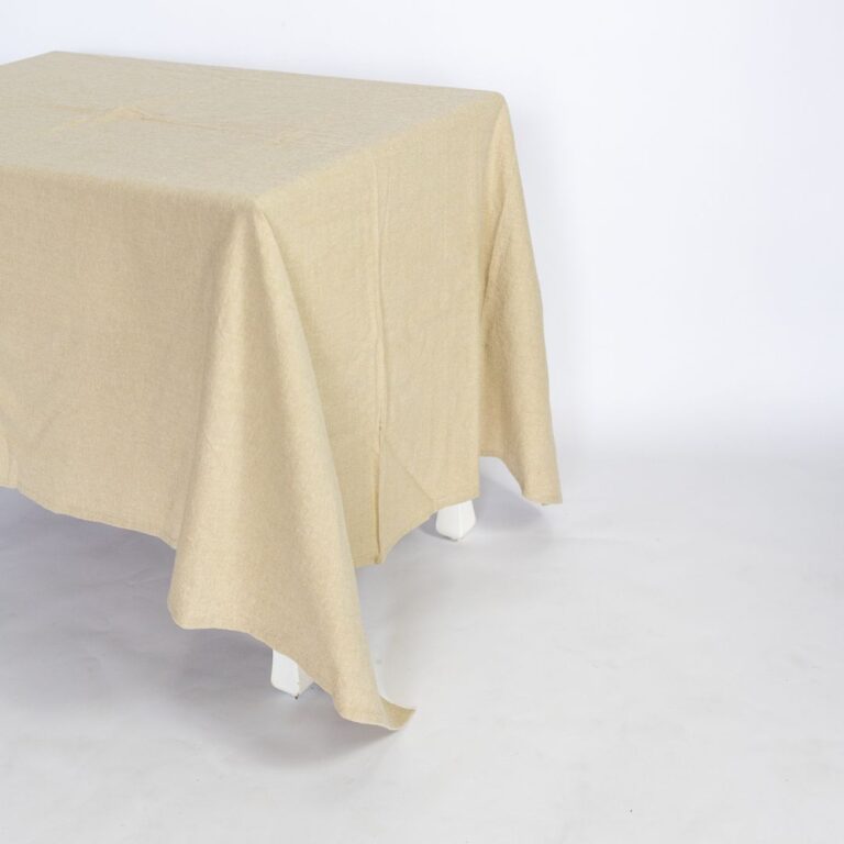 Linen Tablecloth – Sand - Elderberry Event Hire