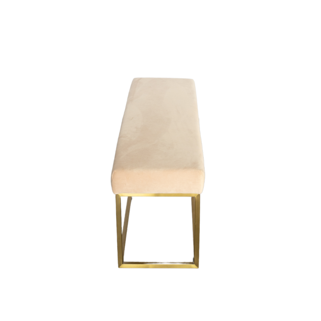 Velvet Bench – Champagne - Elderberry Event HireVelvet Bench ...